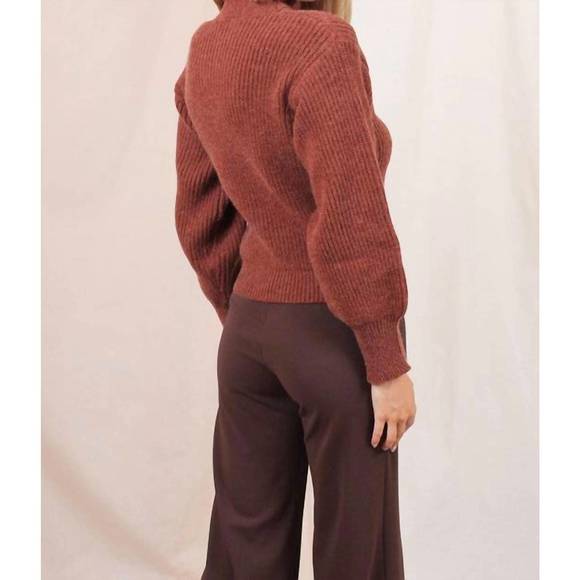 Fore | Sweaters | New Fore Mock Neck Cutout Sweater In Brown | Poshmark